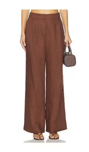 Yumi Kim Bobbi Linen Trousers - Brown