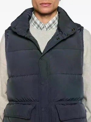 Maison Kitsuné Puffer Gilet With Concealed Fastening - Blue