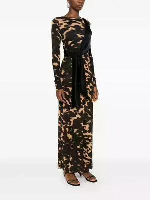 Nanushka Long-sleeved Tie-waist Maxi Dress