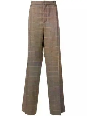 BOTTER Checked Wool Trousers - Brown
