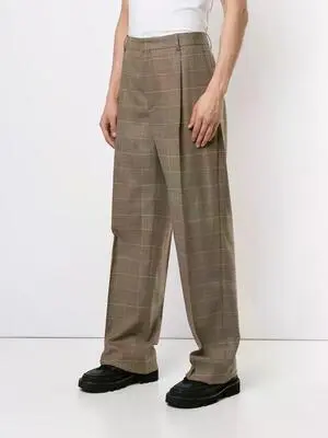 BOTTER Checked Wool Trousers - Brown