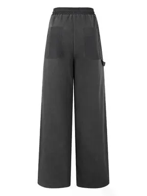 STUDIO TOMBOY Fleece Drawstring Waist Wide Leg Pants