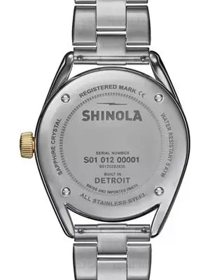 Shinola Stainless Steel Two Tone Mother-of-pearl Dial Watch
