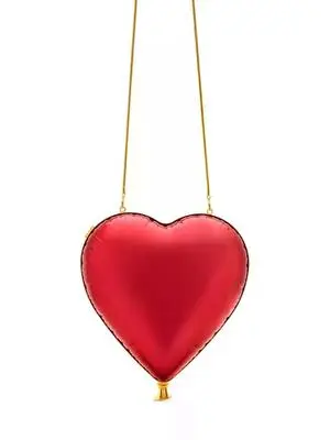 Oscar De La Renta Heart Balloon Clutch Bag - Red