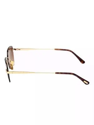 TOM FORD Square-frame Rimless Sunglasses - Gold