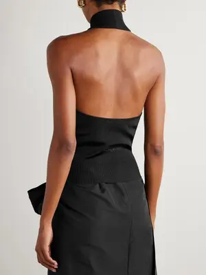 Givenchy Cropped Jersey Halterneck Top