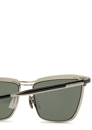 Saint Laurent Joe Square-frame Sunglasses - Silver