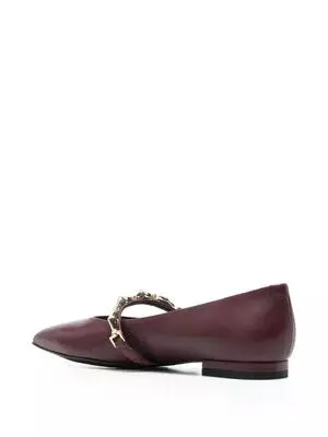 SERGIO LEVANTESI Studded Strap Ballet Flats