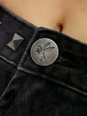 ONETEASPOON Studded Five-pocket Shorts