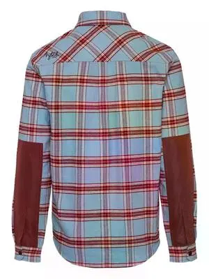 Aztech Mountain Loge Peak Check Zip Ski Shirt - Blue