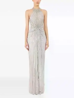 Jenny Packham Carmen Maxi Dress - Grey