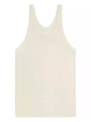 Helmut Lang Embroidered Logo Ribbed Tank Top
