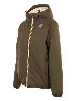K-WAY Hooded Zip-up Jacket - Brown