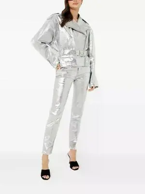 Alexandre Vauthier Metallic Finish Jeans