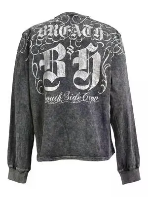 BREATH Skull-print Long-sleeve T-shirt - Grey