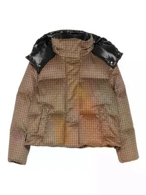 Moncler Quierzy Houndstooth Padded Jacket - Brown