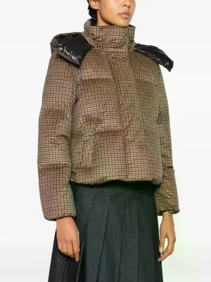 Moncler Quierzy Houndstooth Padded Jacket - Brown