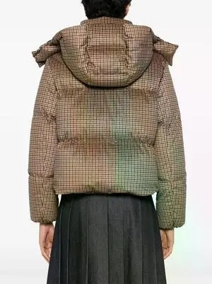 Moncler Quierzy Houndstooth Padded Jacket - Brown