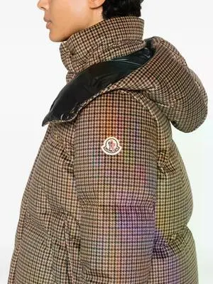 Moncler Quierzy Houndstooth Padded Jacket - Brown