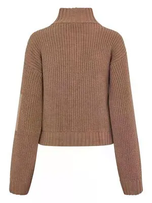 Baum Und Pferdgarten High-neck Half-zip Sweater With Patch Pockets