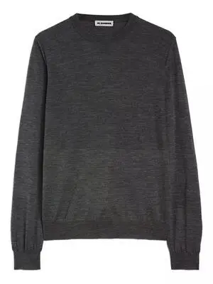 JIL SANDER Fine-knit Merino Wool Jumper - Grey