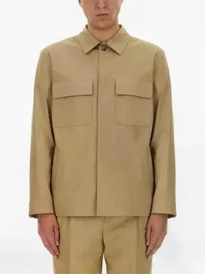 LARDINI Flap-pocket Shirt - Neutrals