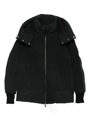 Herno Hooded Zip-up Jacket - Black