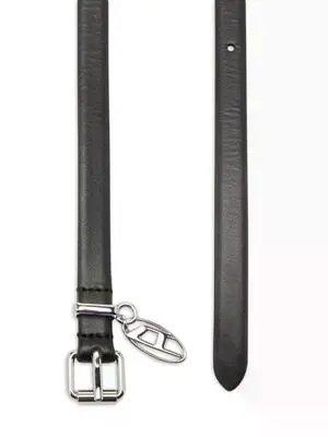 DIESEL® Oval D Charm Leather Belt
