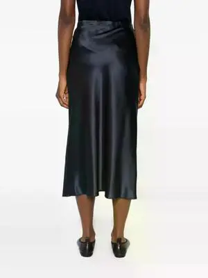PUROTATTO Straight Hem Midi Skirt