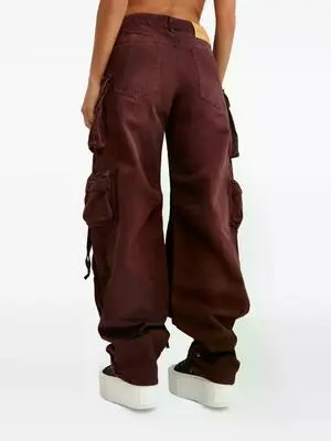 Attico Fern Cargo Jeans - Red