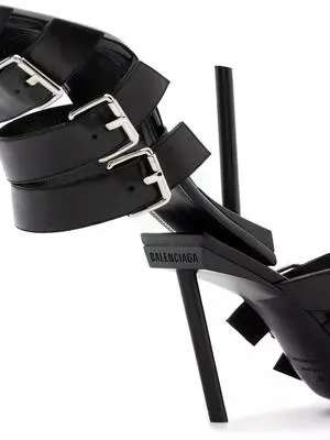 Balenciaga Strappy Buckled High Heel Sandals
