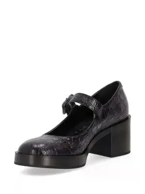 LA ROSE Cristin Mercedes Reptile-effect Pumps