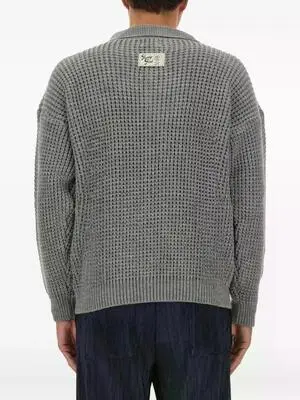 FAMILY FIRST Buttoned Waffle Knit Cardigan