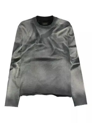 SCHAEFFER'S GARMENT HOTEL Raw-hem Crew-neck T-shirt - Grey