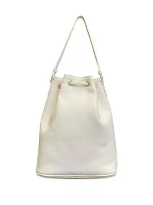 LA ROSE Drawstring Pocket Bucket Bag - Neutrals