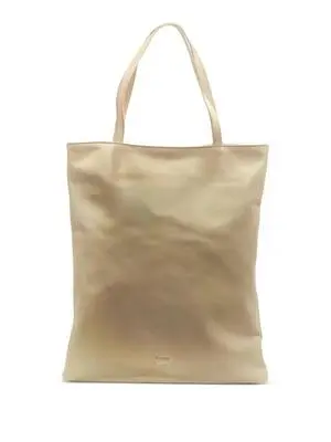LA ROSE Leather Tote Bag - Neutrals