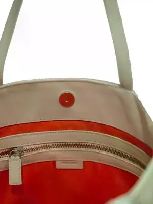 LA ROSE Leather Tote Bag - Neutrals