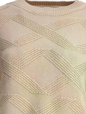 LOULOU Diamond Pattern Cotton Sweater