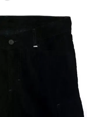 Karl Lagerfeld Dark Corduroy Cargo Trousers