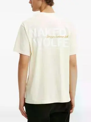 NAKED WOLFE Logo-print T-shirt - Neutrals