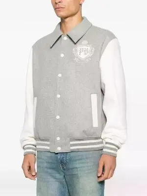 Balmain Long Sleeve Emblem Detail Jacket