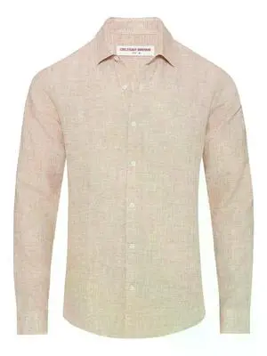 Orlebar Brown Giles Classic-collar Linen Shirt - Neutrals