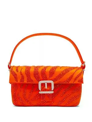 GEDEBE Habibi Crystal-Embellished Tote Orange