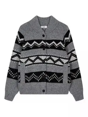 STUDIO TOMBOY Fair Isle Knit Cardigan - Grey