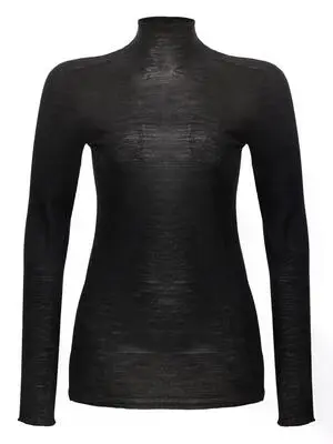 Carolina Herrera Sheer Turtleneck Top