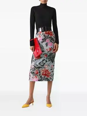 Carolina Herrera Sheer Turtleneck Top