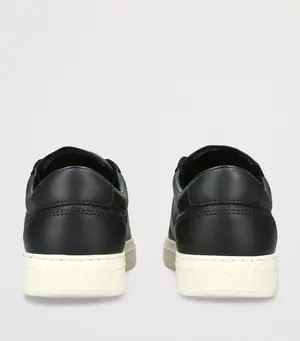 Hogan H668 Embossed Leather Slip-on Sneakers - Navy
