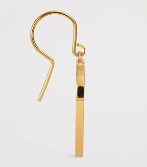 JENNIFER MEYER Open Heart Drop Earrings In Yellow