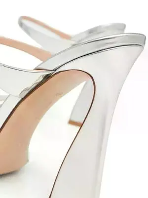 GIANVITO ROSSI Metallic Strappy Heeled Sandals