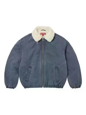 Supreme Sherpa Lined Bomber Jacket - Blue